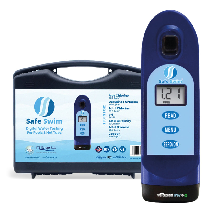 Safe Swim® Meter - Digital Testing for Pools & Hot Tubs - Free Chlorin ...