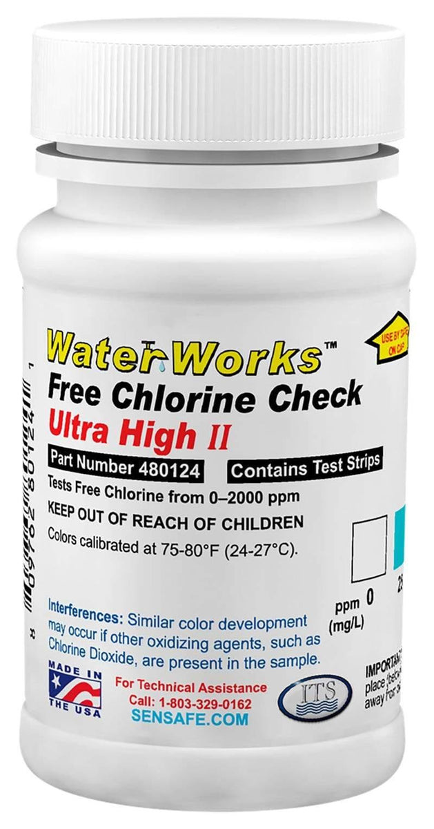 WaterWorks™ Free Chlorine Ultra High II 0-2000ppm (NCW-480124) – Nano ...